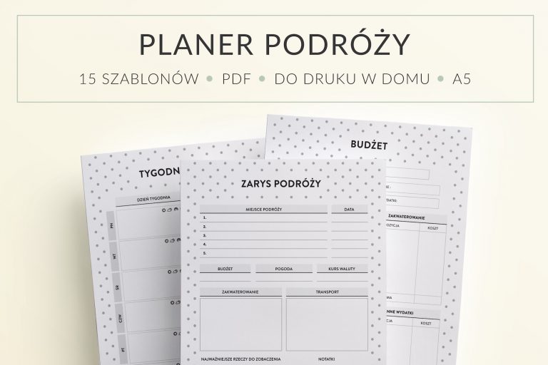 Planer podróży - planer do druku |Travel Planner - OgarniamSie.pl