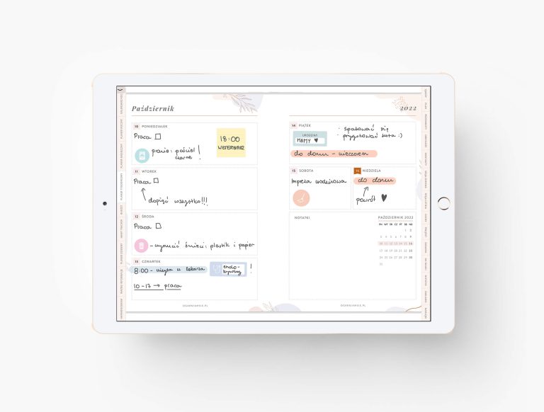 Naklejki do planera cyfrowego – Ogarniam studia