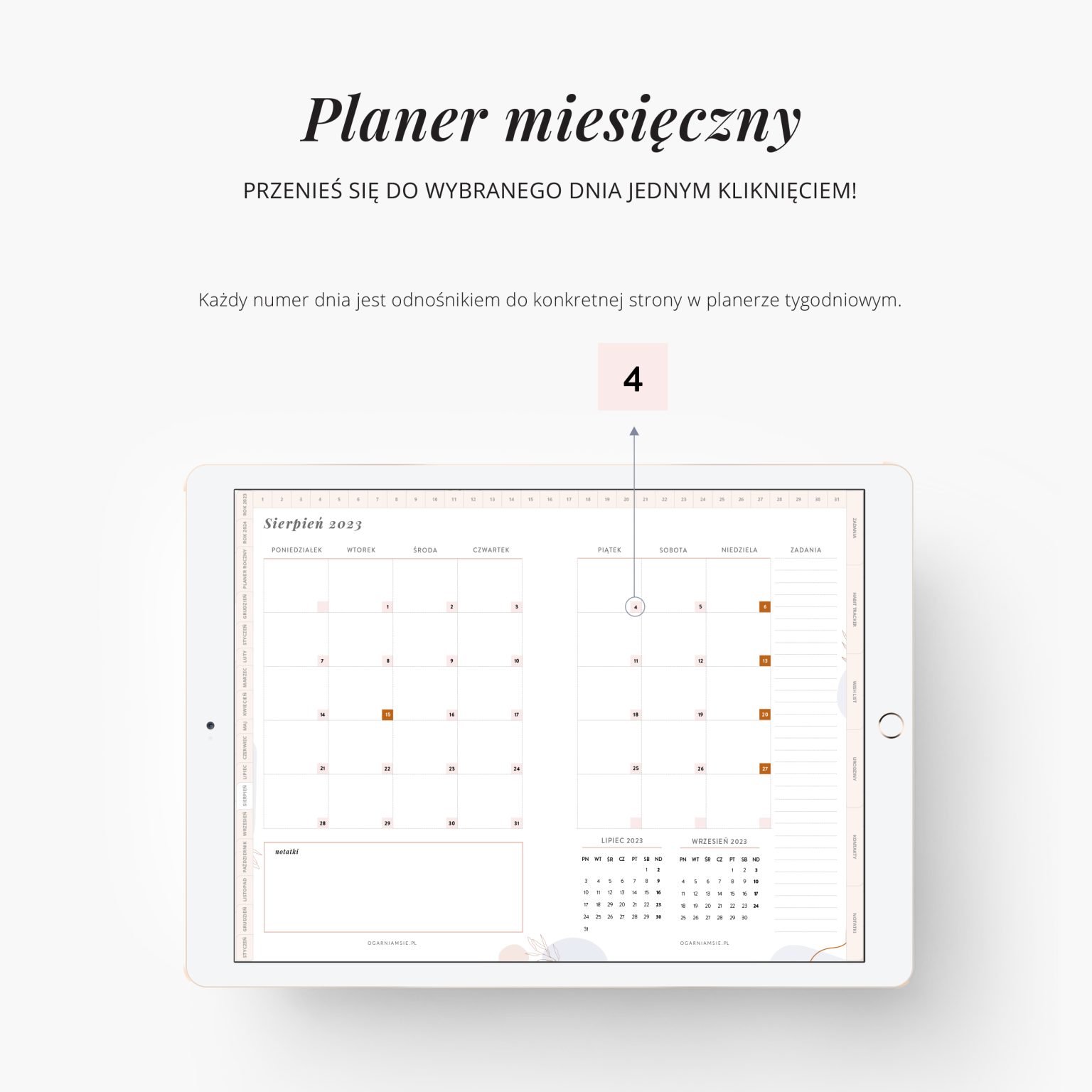 Digital planner 2023 | Planer cyfrowy na iPada - OgarniamSię