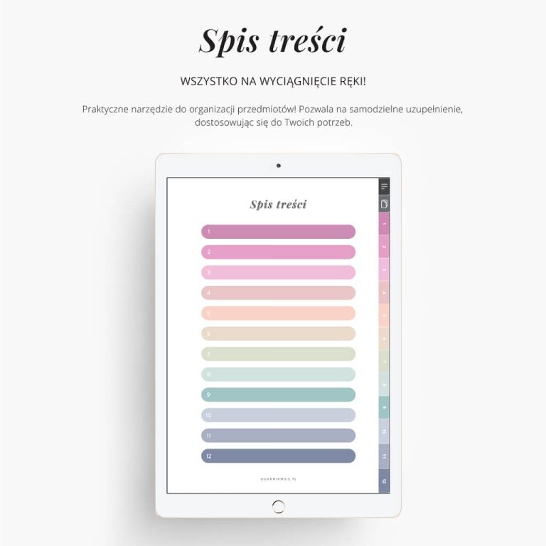 Cyfrowy notatnik na studia | Plik cyfrowy na tablet